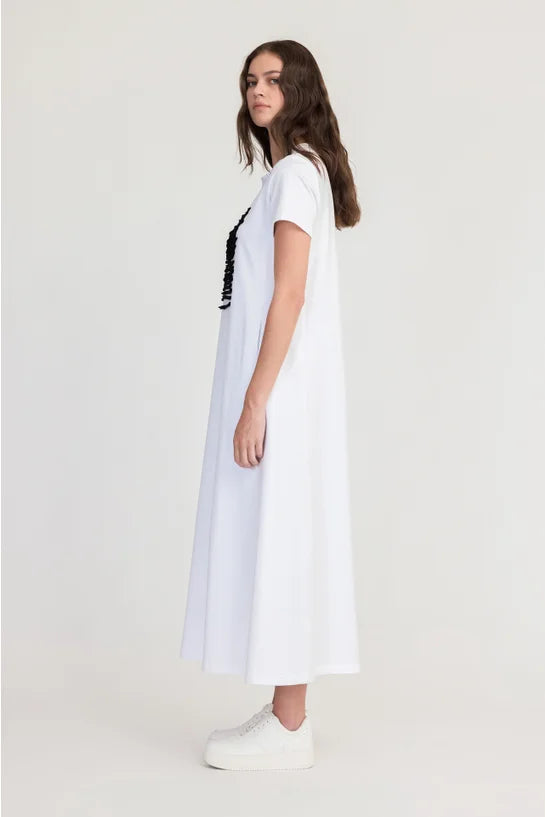 TAYLOR STRAND DRESS IVORY/BLACK – Ruby Rose Te Awamutu