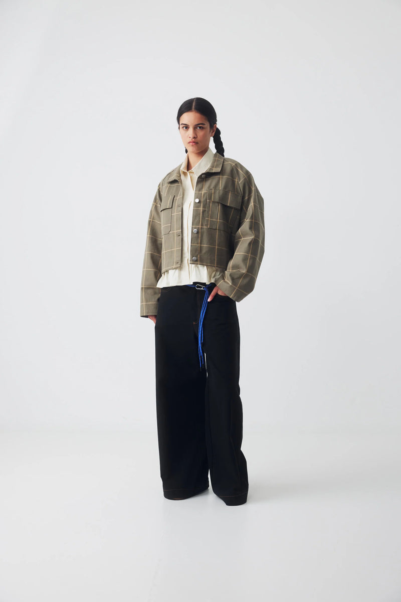 RICOCHET MY MONSTER JACKET KHAKI CHECK – Ruby Rose Te Awamutu